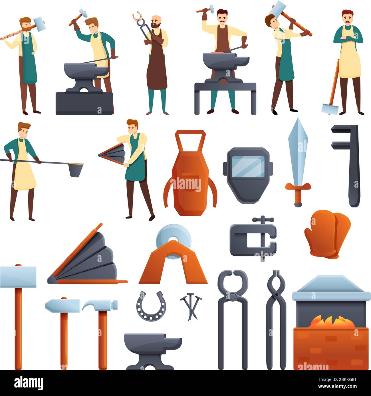 Cartoon blacksmith anvil Cut Out Stock Images & Pictures - Alamy