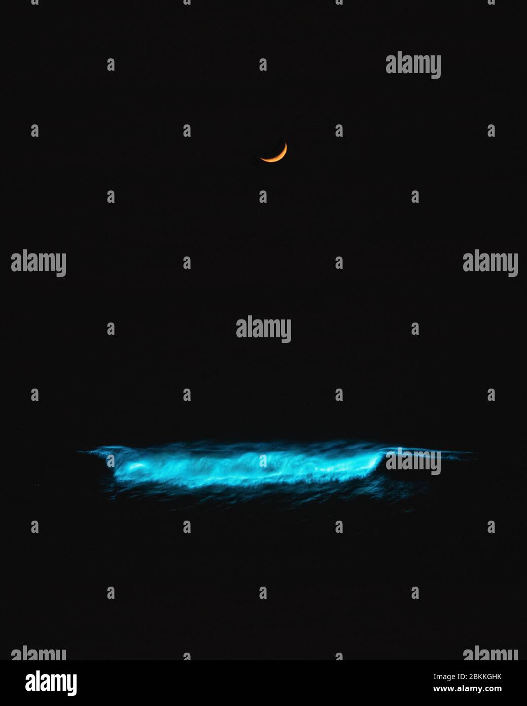 Moon night beach sea waves tide hi-res stock photography and images - Alamy