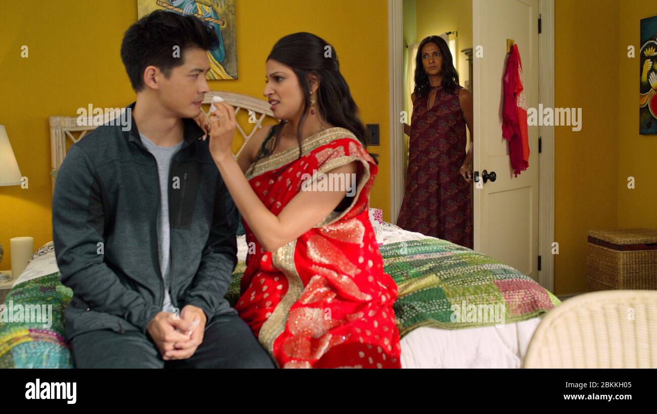 NEVER HAVE I EVER, from left: Eddie Liu, Richa Shukla, Poorna Jagannathan, '...had to be on my ...