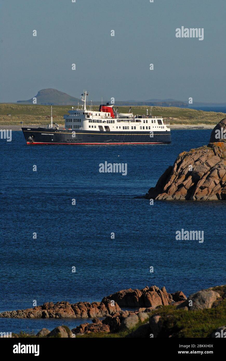 HEBRIDEAN PRINCESS arriving in the SOUND OF IONA, SCOTLAND, with the ...