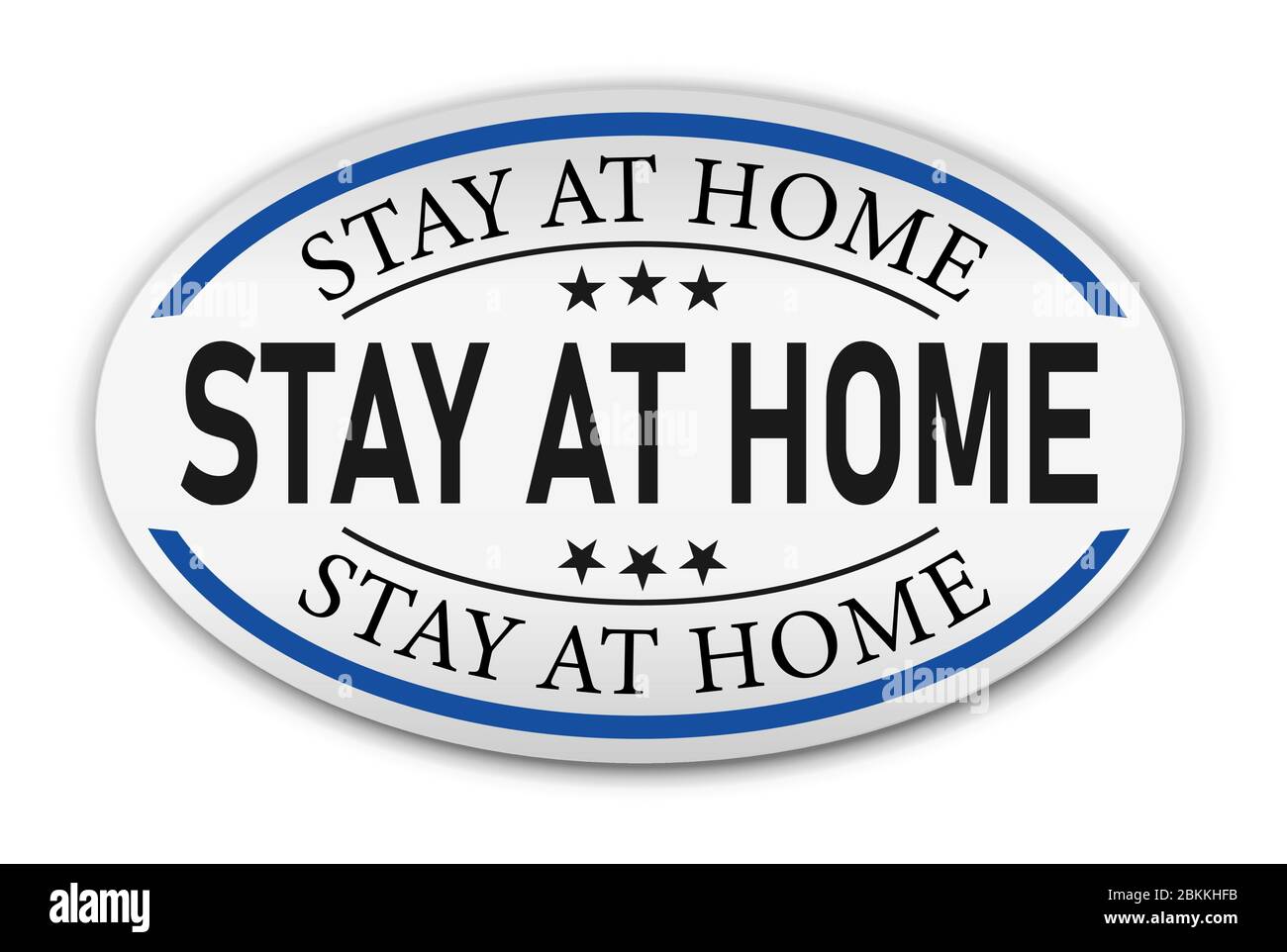 Please, stay at home banner design on white background, vector ...