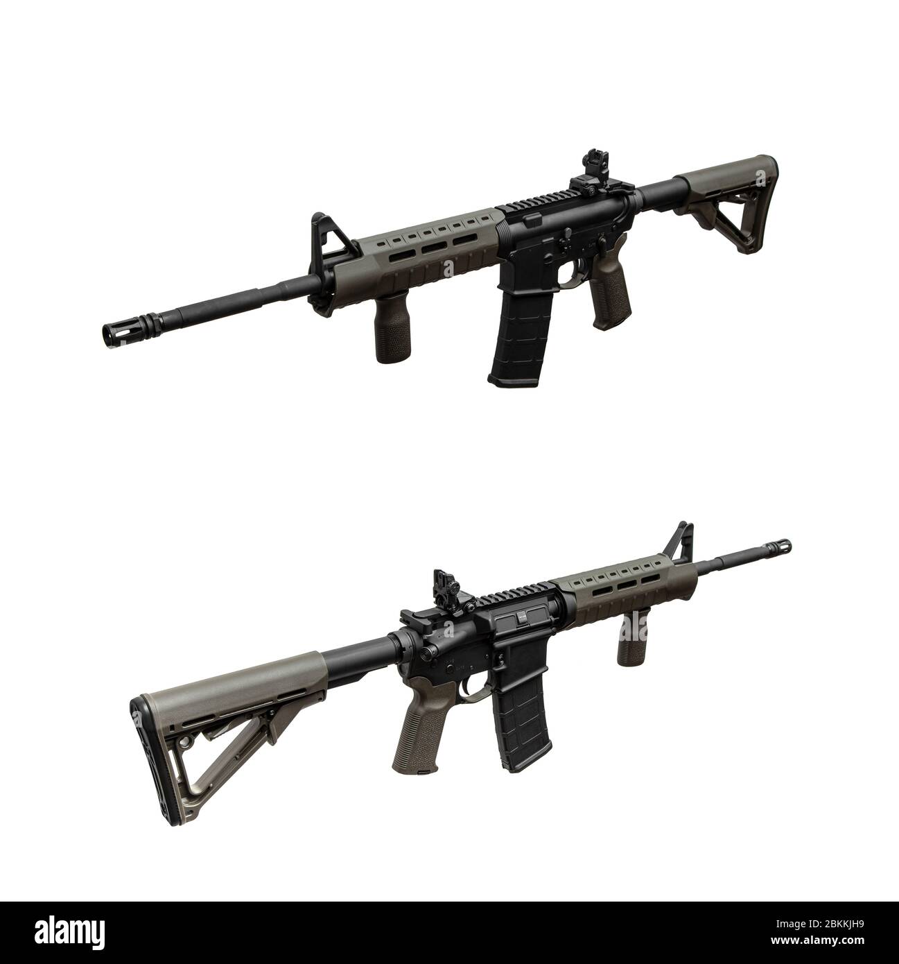 Modern automatic rifle isolated on white background. Weapons for police ...