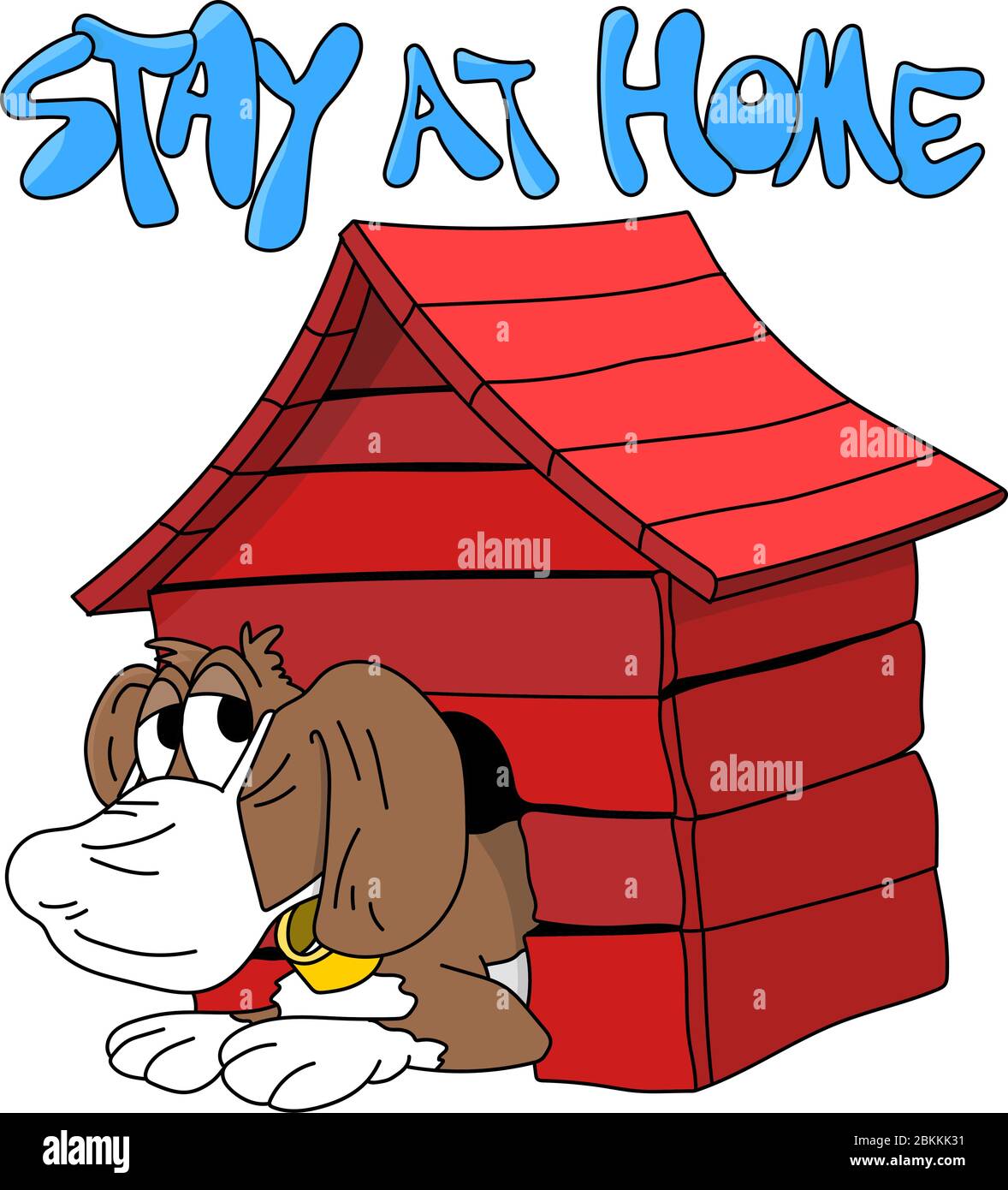 Dog inside the house Stock Vector Images - Alamy