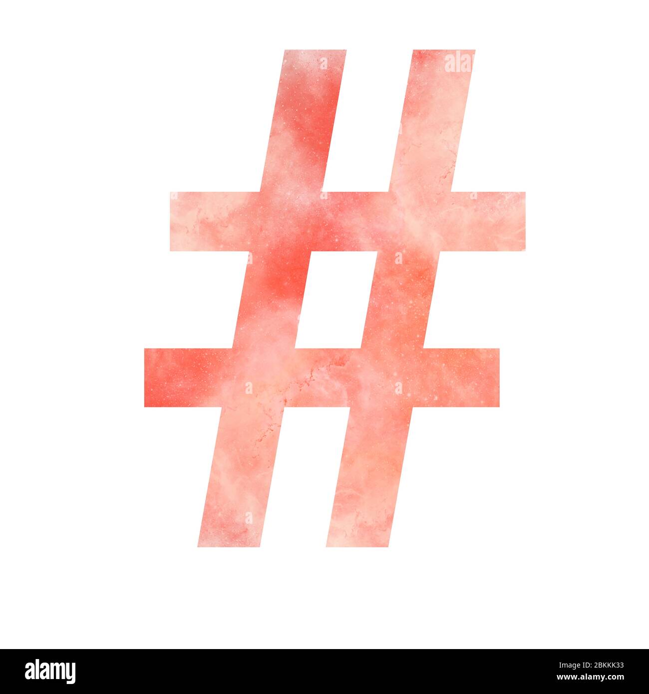 Orange space alphabet. Hash. Digital art. Isolated on white background ...