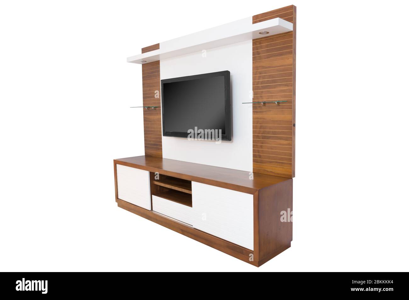 Wooden wardrobe isolated on white background Stock Photo - Alamy