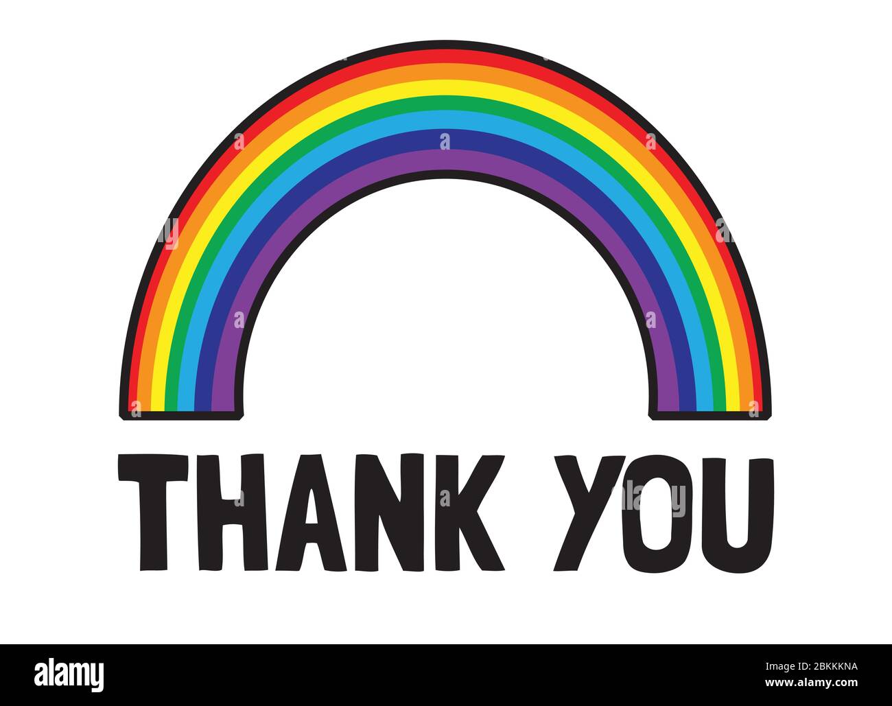 THANK YOU rainbow vector Stock Vector Image & Art - Alamy