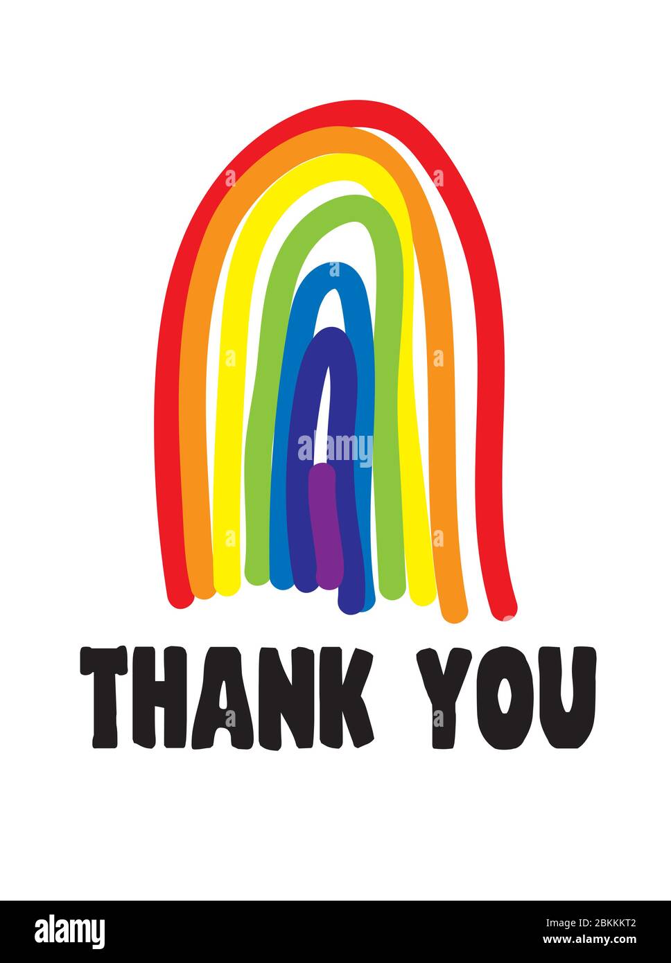 THANK YOU rainbow vector Stock Vector Image & Art - Alamy