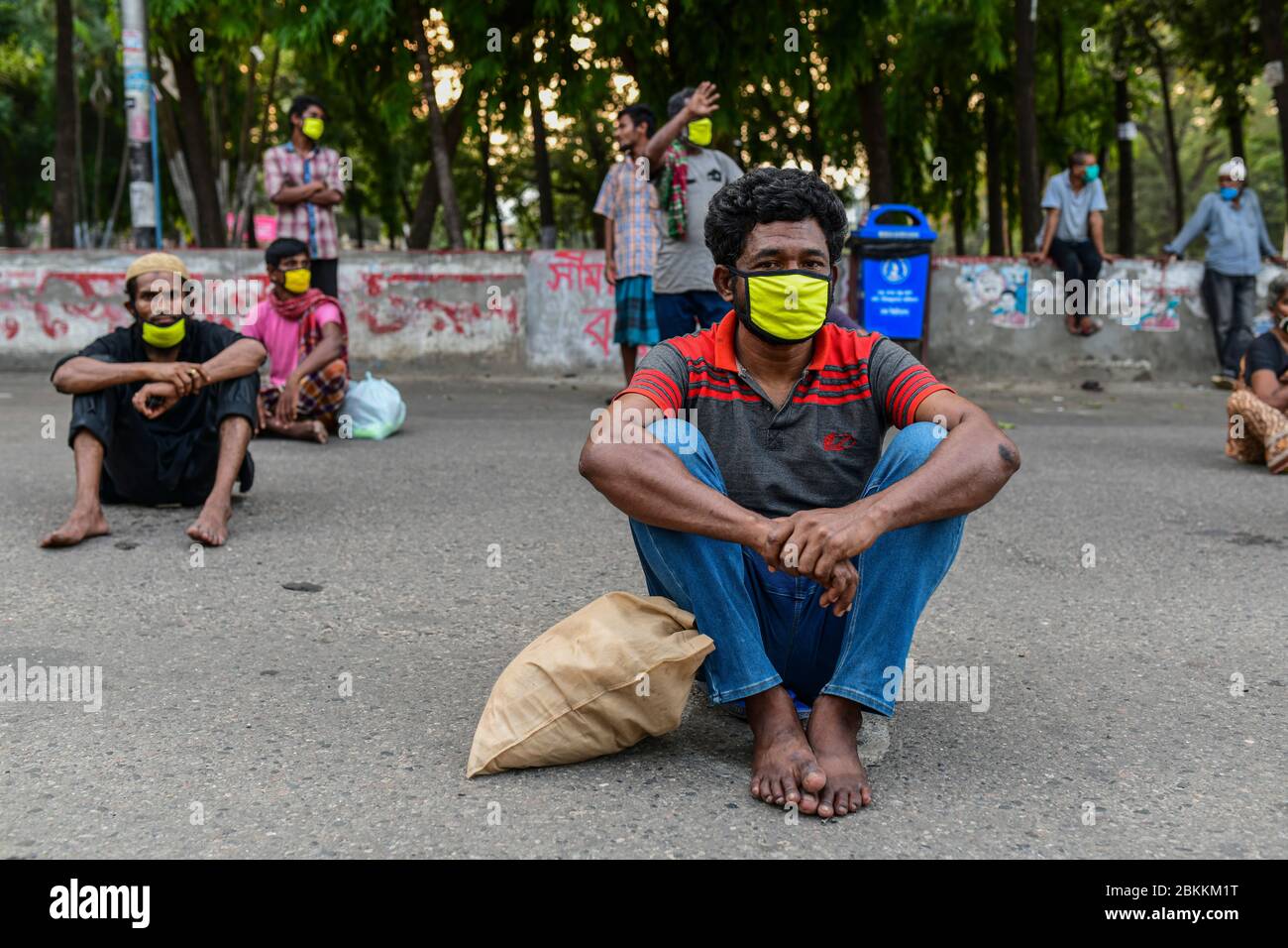Homeless people wearing face mask in hi-res stock photography and ...