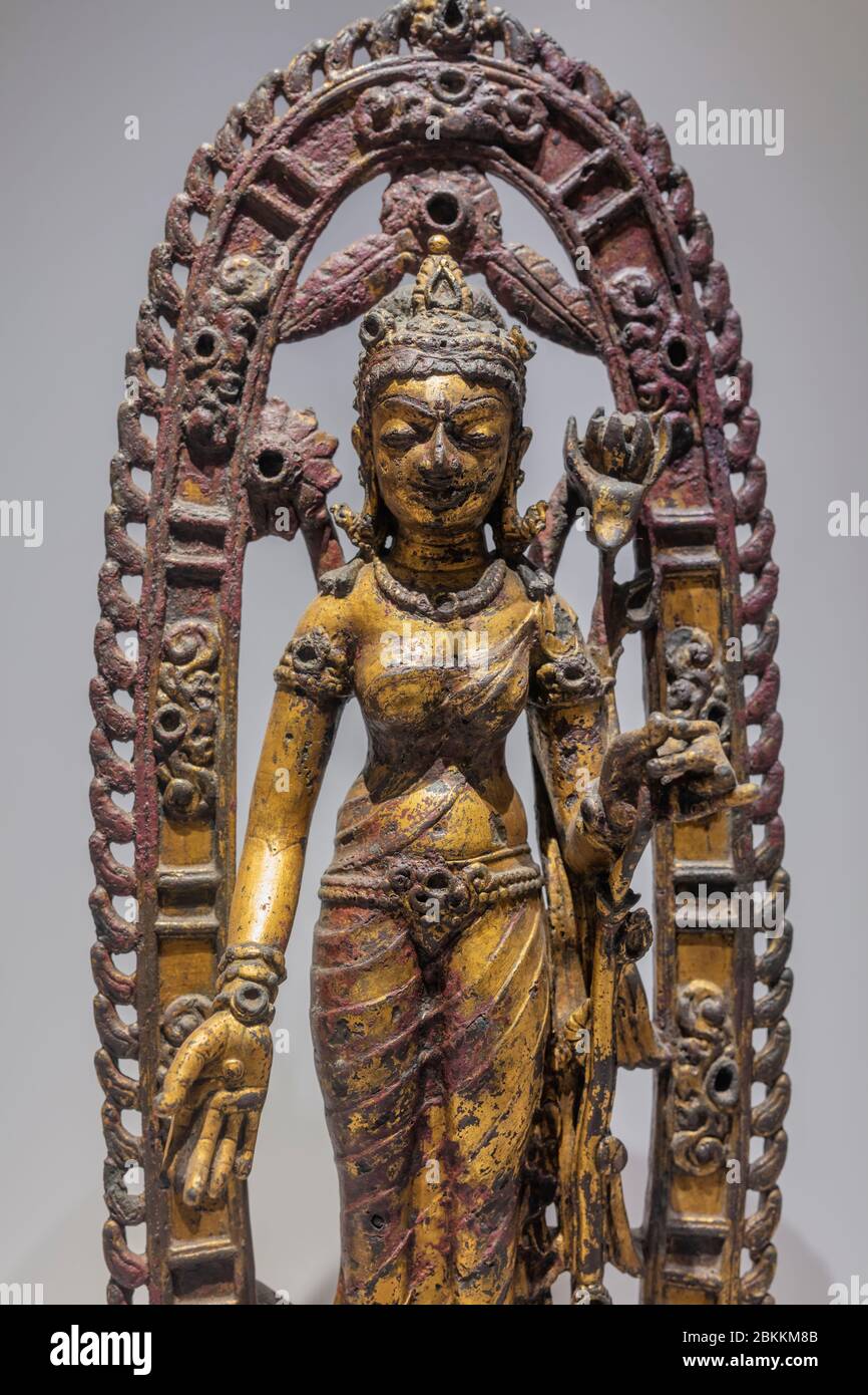 Tara, bronze, 9th century sculpture, Museum, Delhi, India Stock Photo ...