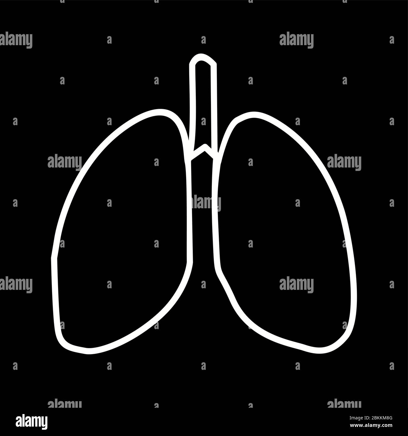 Beautiful Lungs Vector Line Icon Stock Vector Image And Art Alamy