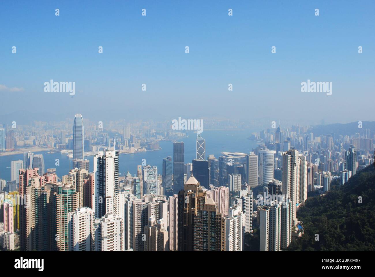 Highrise Towers Skyscrapers Central Hong Kong Island View from The Peak ...
