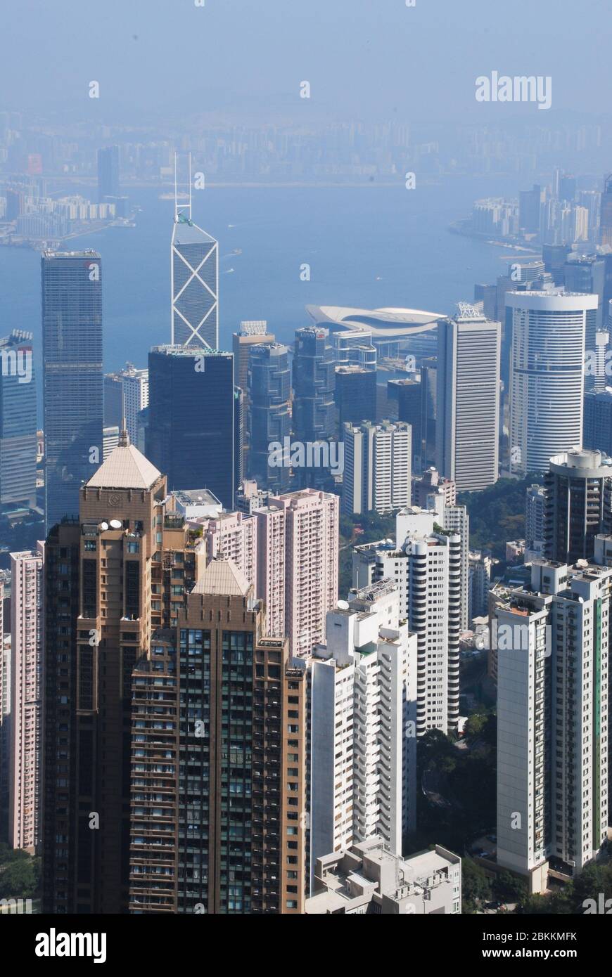 Highrise Towers Skyscrapers Central Hong Kong Island View from The Peak ...