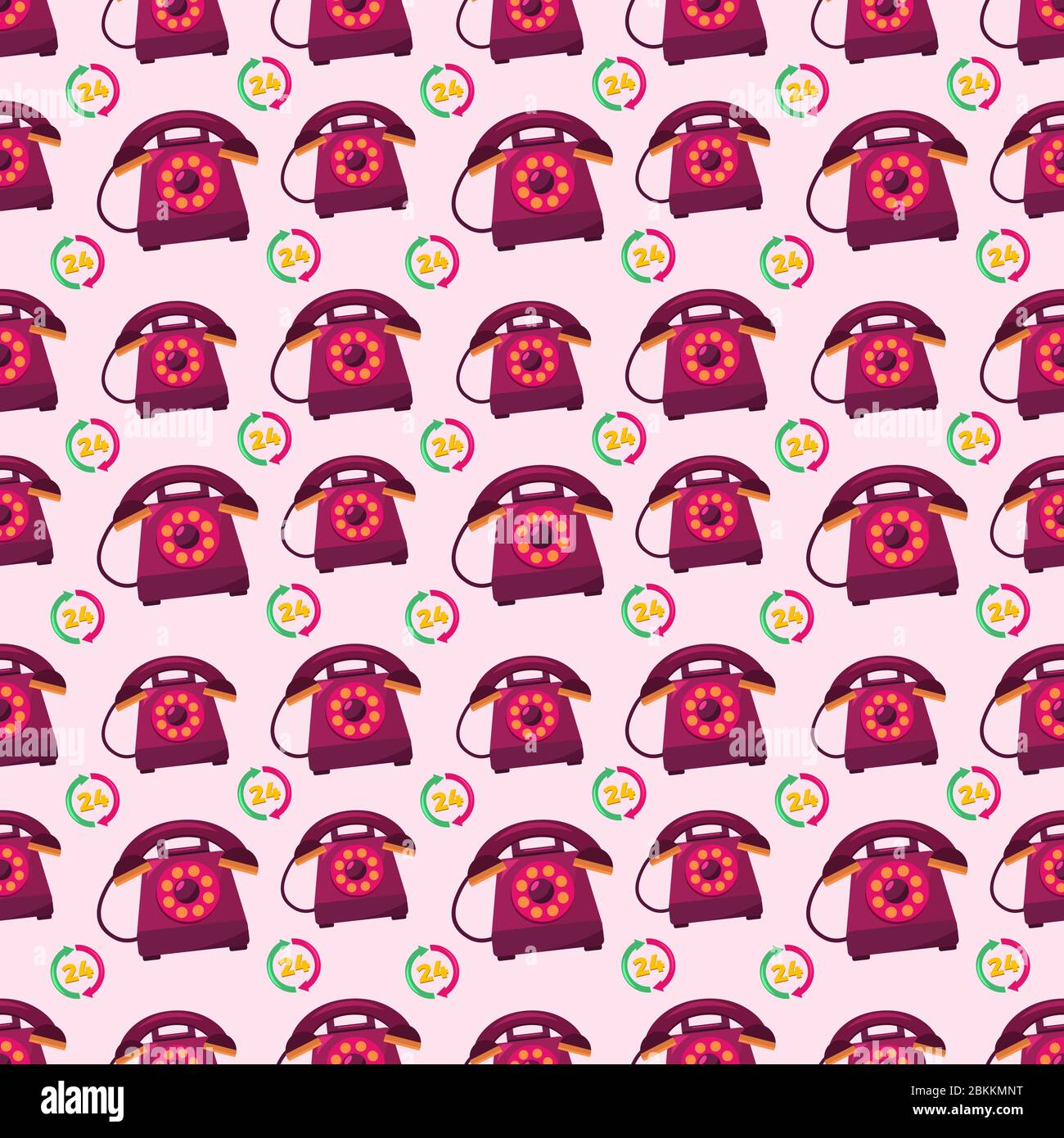 old telephone seamless pattern for communication concept vector ...