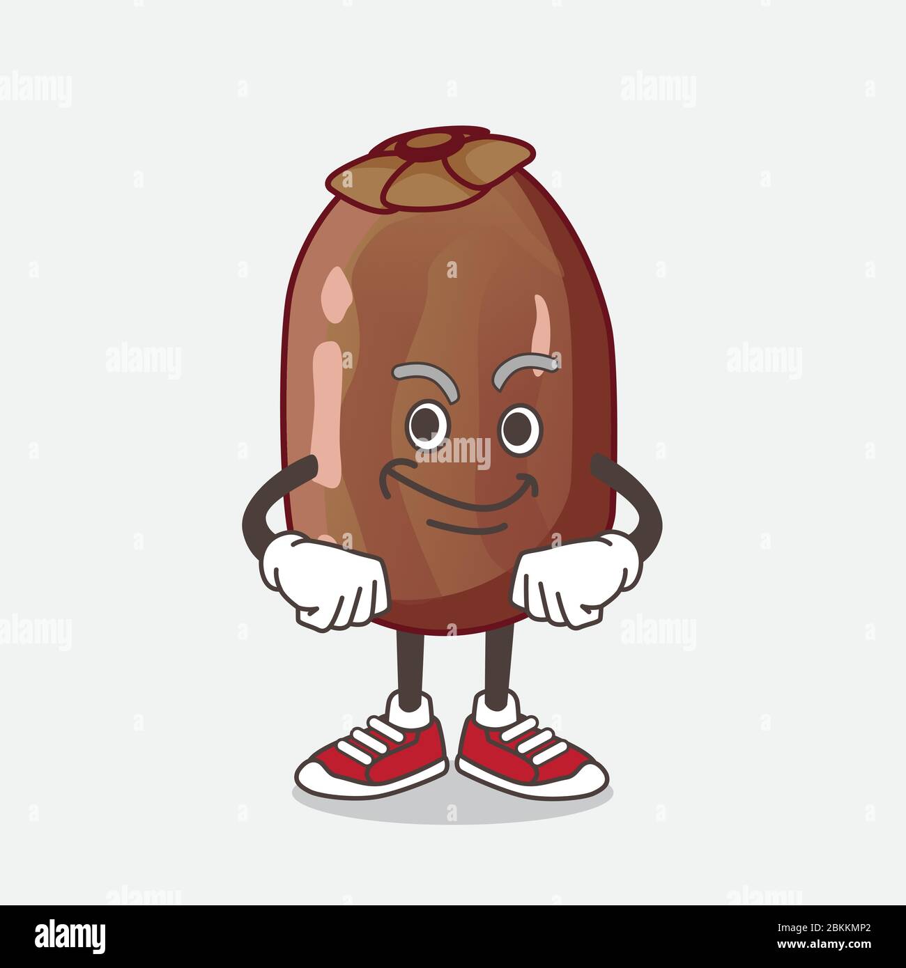 An illustration of Date Fruit cartoon mascot character with smirking ...