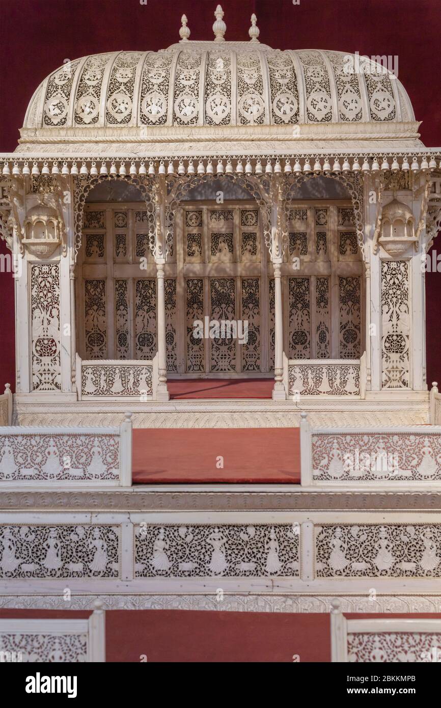Ivory home shrine, Rajasthan, 18th century, Museum, Delhi, India Stock ...