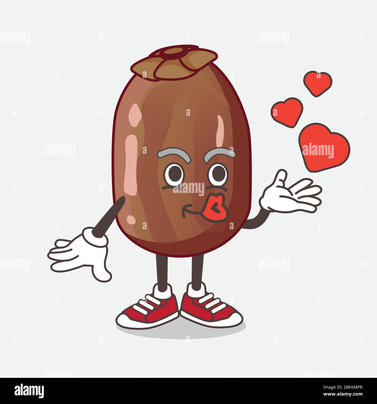 An illustration of Date Fruit cartoon mascot character teasing with ...