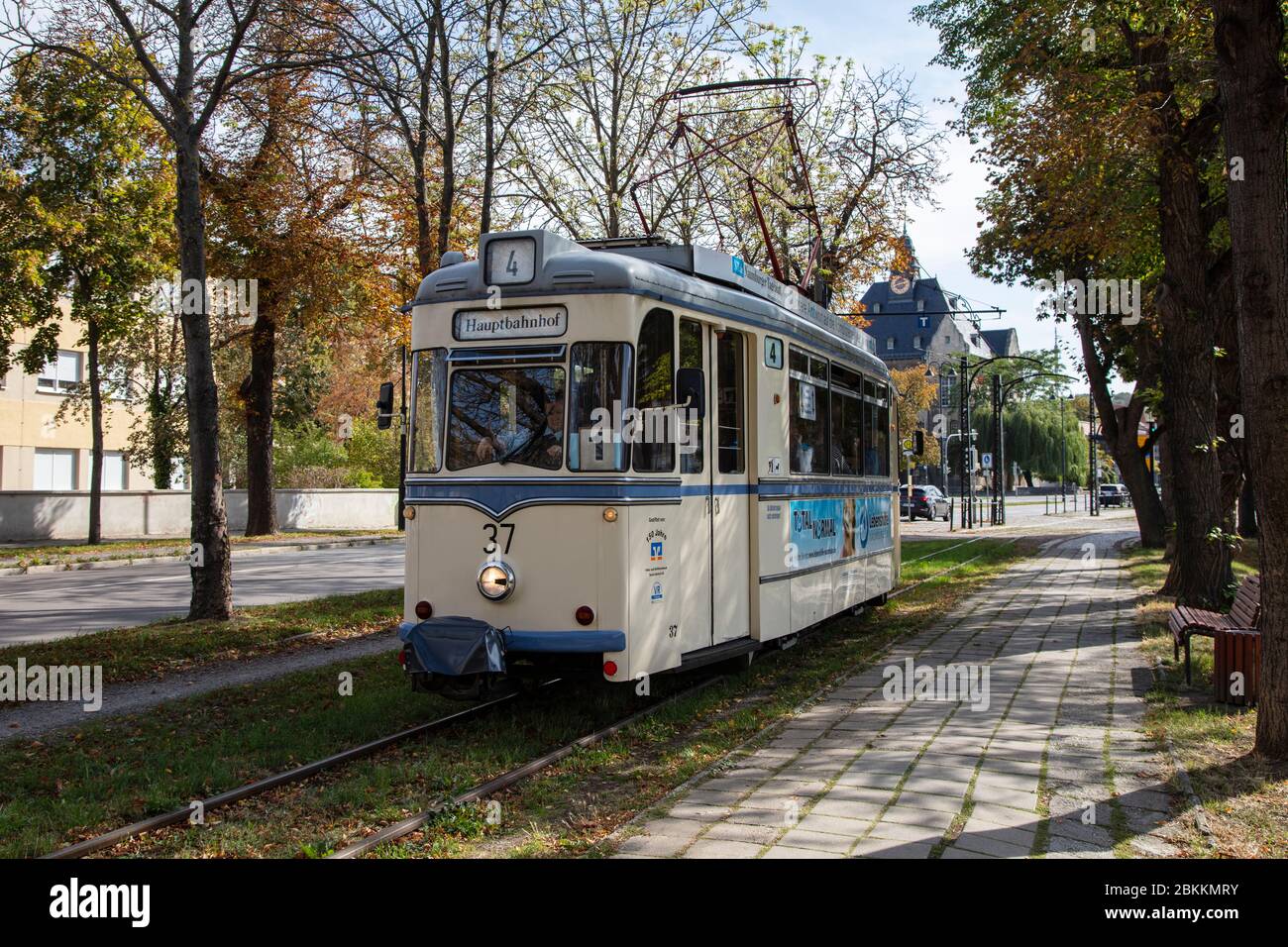 Street trams in Naumburg, Germany Stock Photo - Alamy