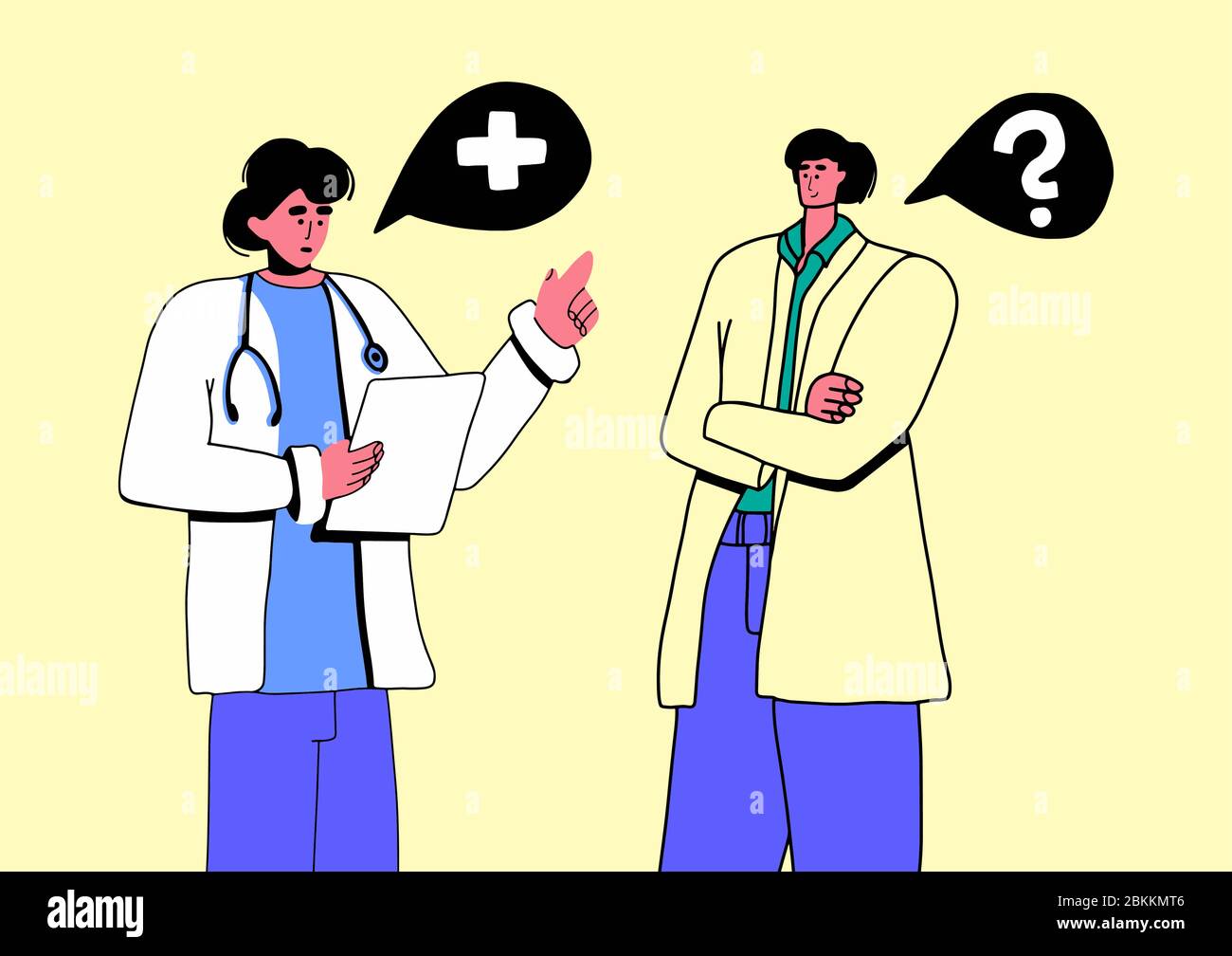 Doctor and patients conversation Stock Vector Images - Alamy