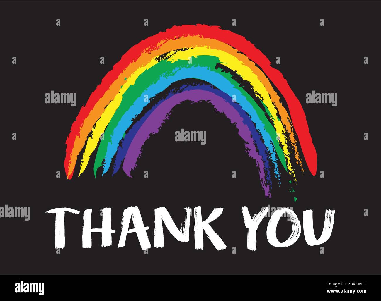 THANK YOU rainbow vector Stock Vector Image & Art - Alamy