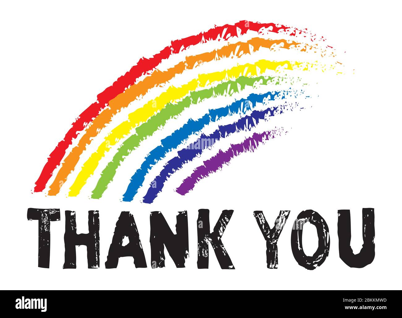 THANK YOU rainbow vector Stock Vector Image & Art - Alamy