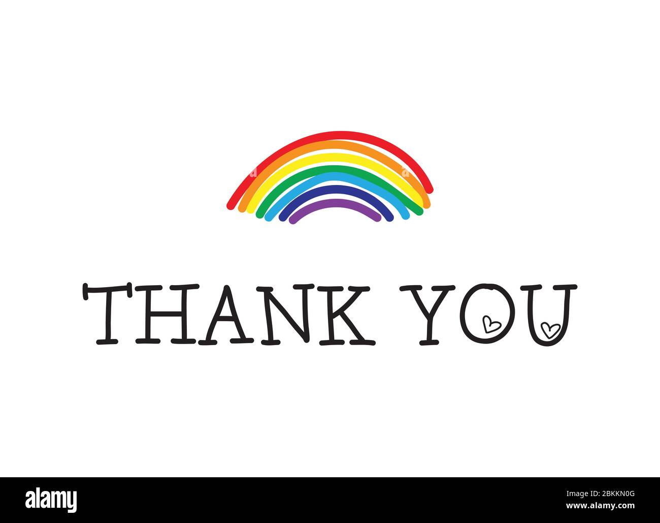 THANK YOU rainbow vector Stock Vector Image & Art - Alamy