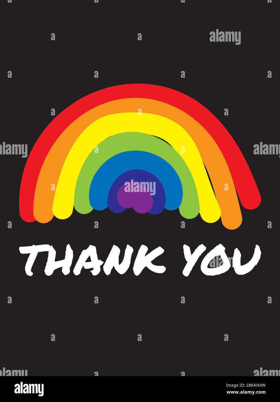THANK YOU rainbow vector Stock Vector Image & Art - Alamy