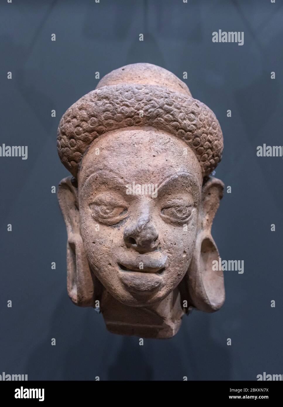 Ancient head sculpture, Bihar Museum, Patna, Bihar, India Stock Photo ...