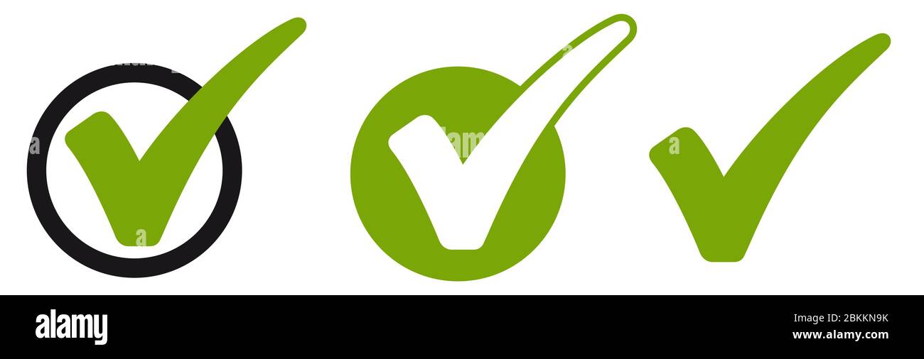 collection of different green success check marks Stock Vector Image ...