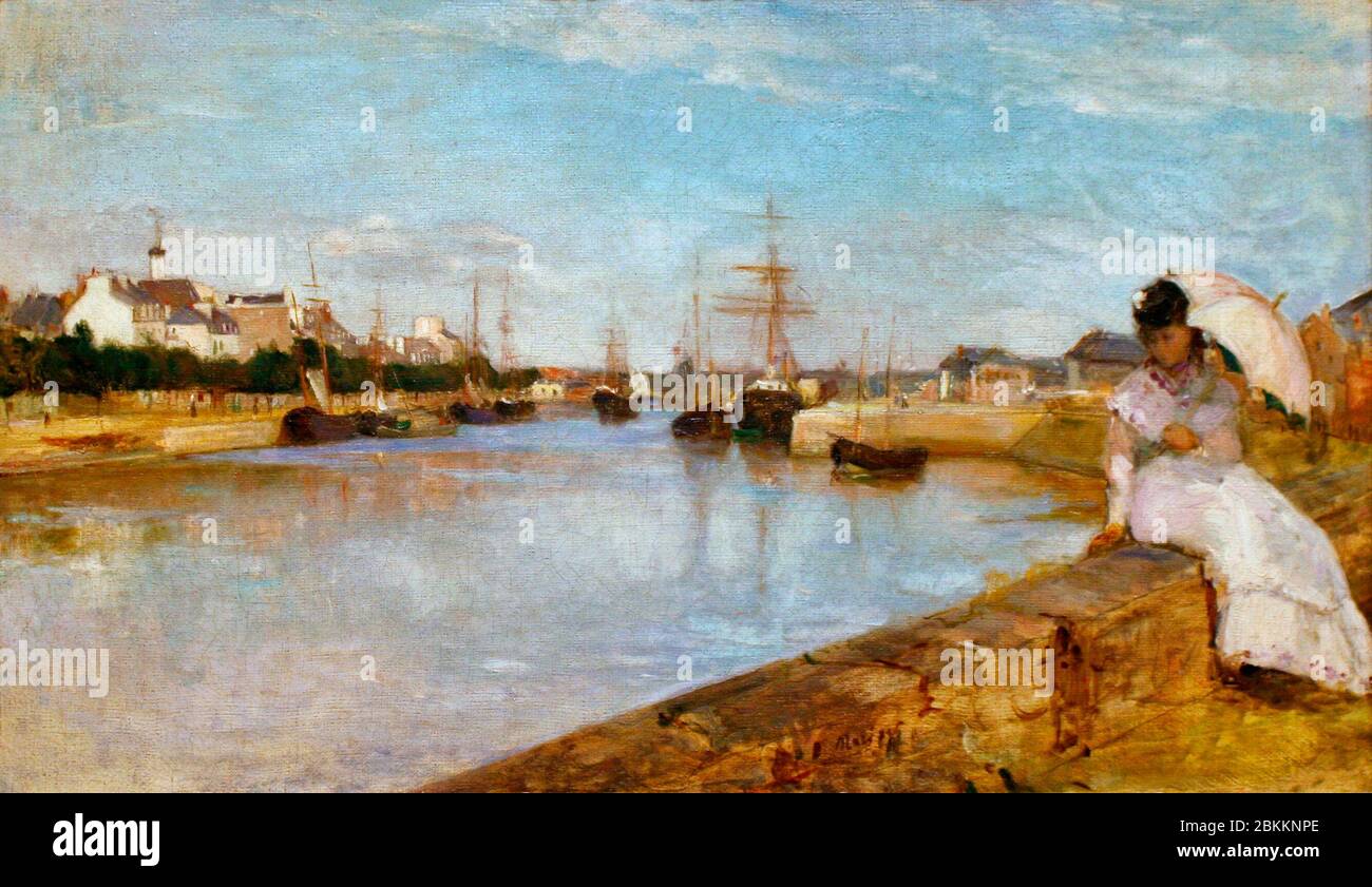 The Harbor at Lorient - Berthe Morisot, 1869 Stock Photo - Alamy