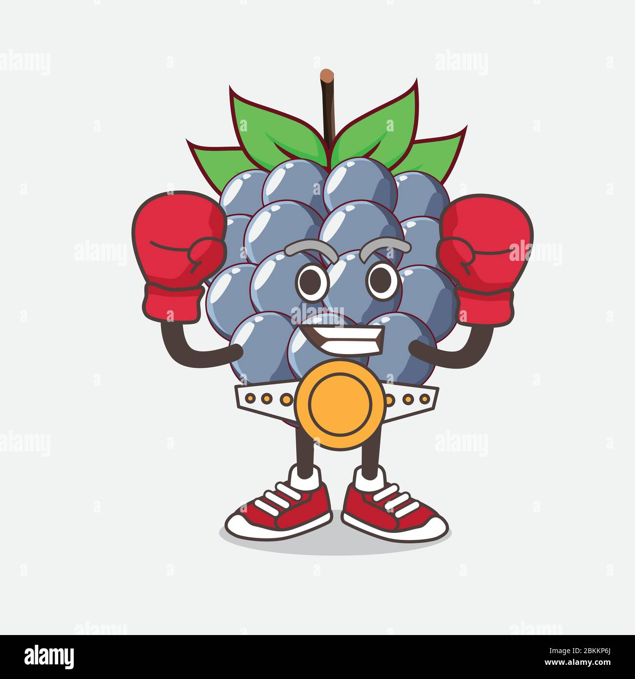 An illustration of Dewberries Fruit cartoon mascot character in sporty ...