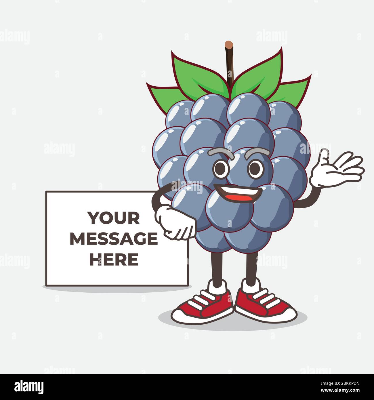 An illustration of Dewberries Fruit cartoon mascot character with ...