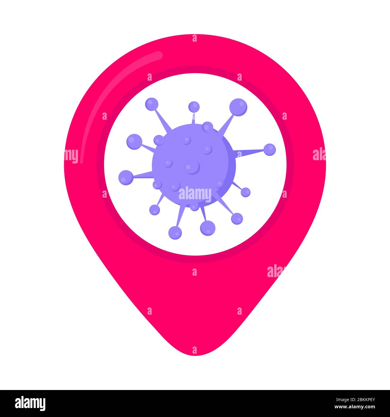 Virus map pin zone area flat style design Stock Vector Image & Art - Alamy