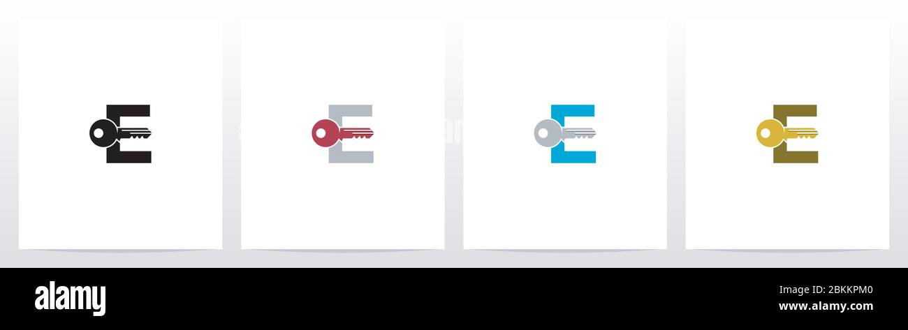 Key On Letter Logo Design E Stock Vector Image & Art - Alamy