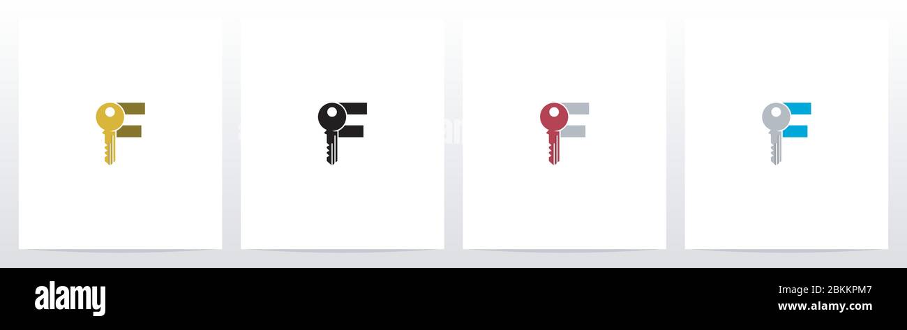 Alphabet f with key logo hi-res stock photography and images - Alamy