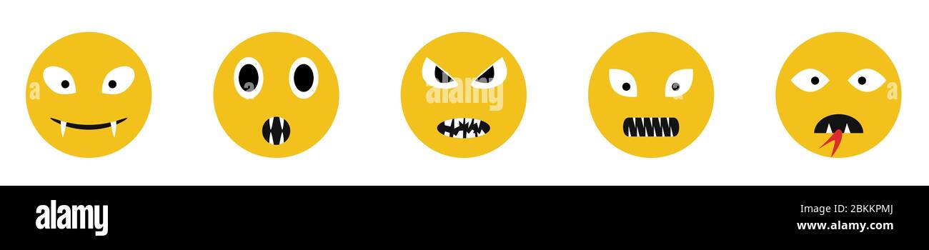 Angry Smile face icons Stock Vector Image & Art - Alamy