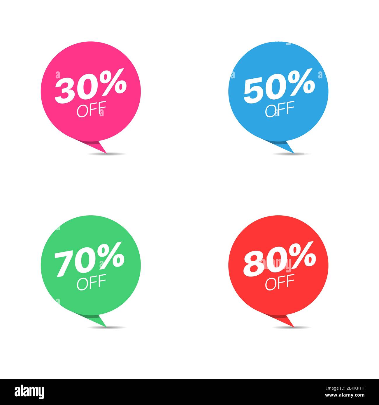 Percent sticker set vector Stock Vector Images - Alamy