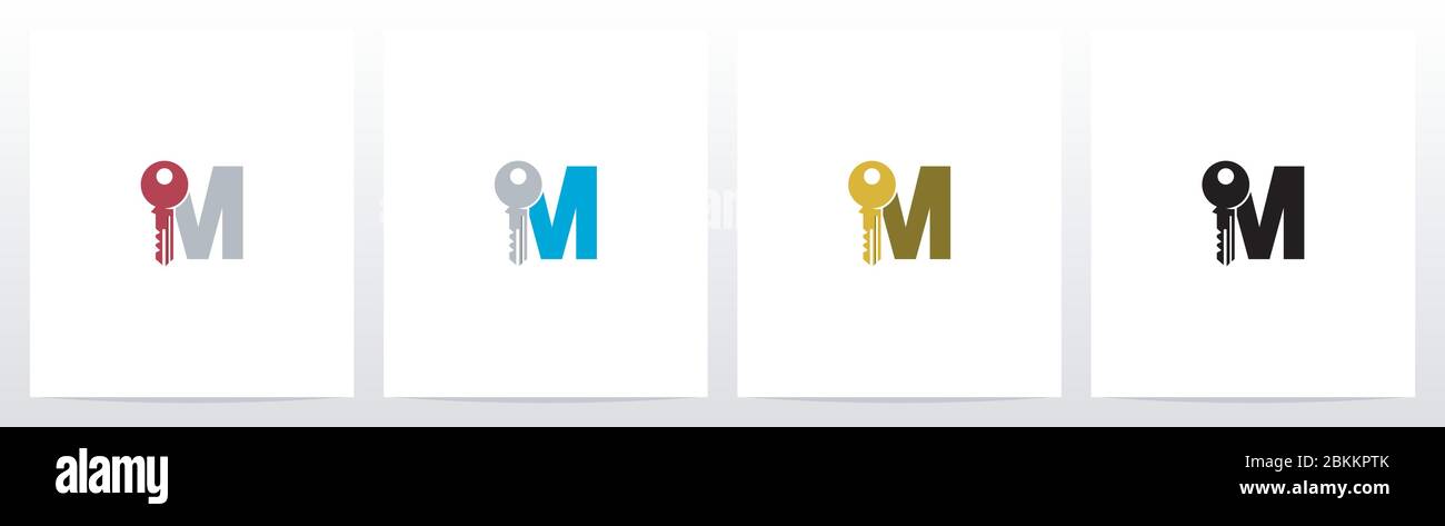 Key On Letter Logo Design M Stock Vector Image & Art - Alamy