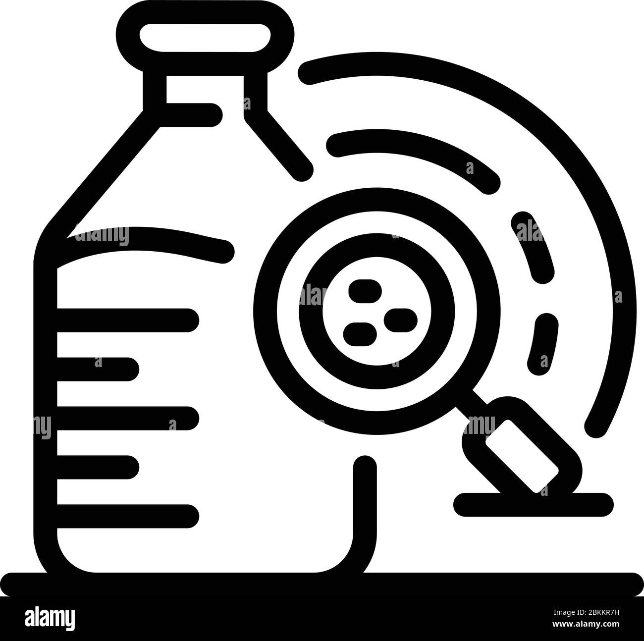 Vitamin injection line icon Black and White Stock Photos & Images - Alamy