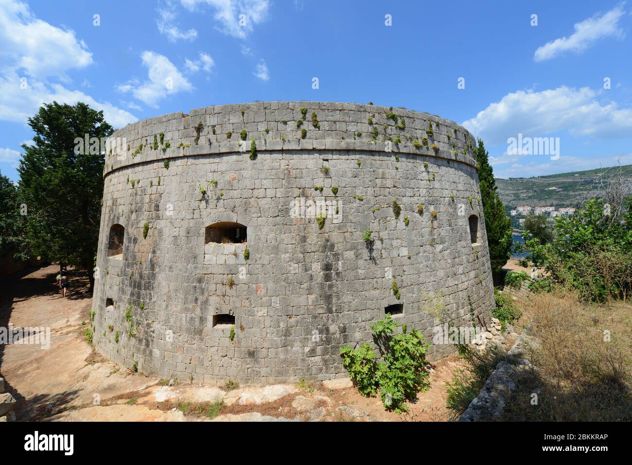 The Fort Royal ruins is the highest point on Lokrum island Stock Photo ...