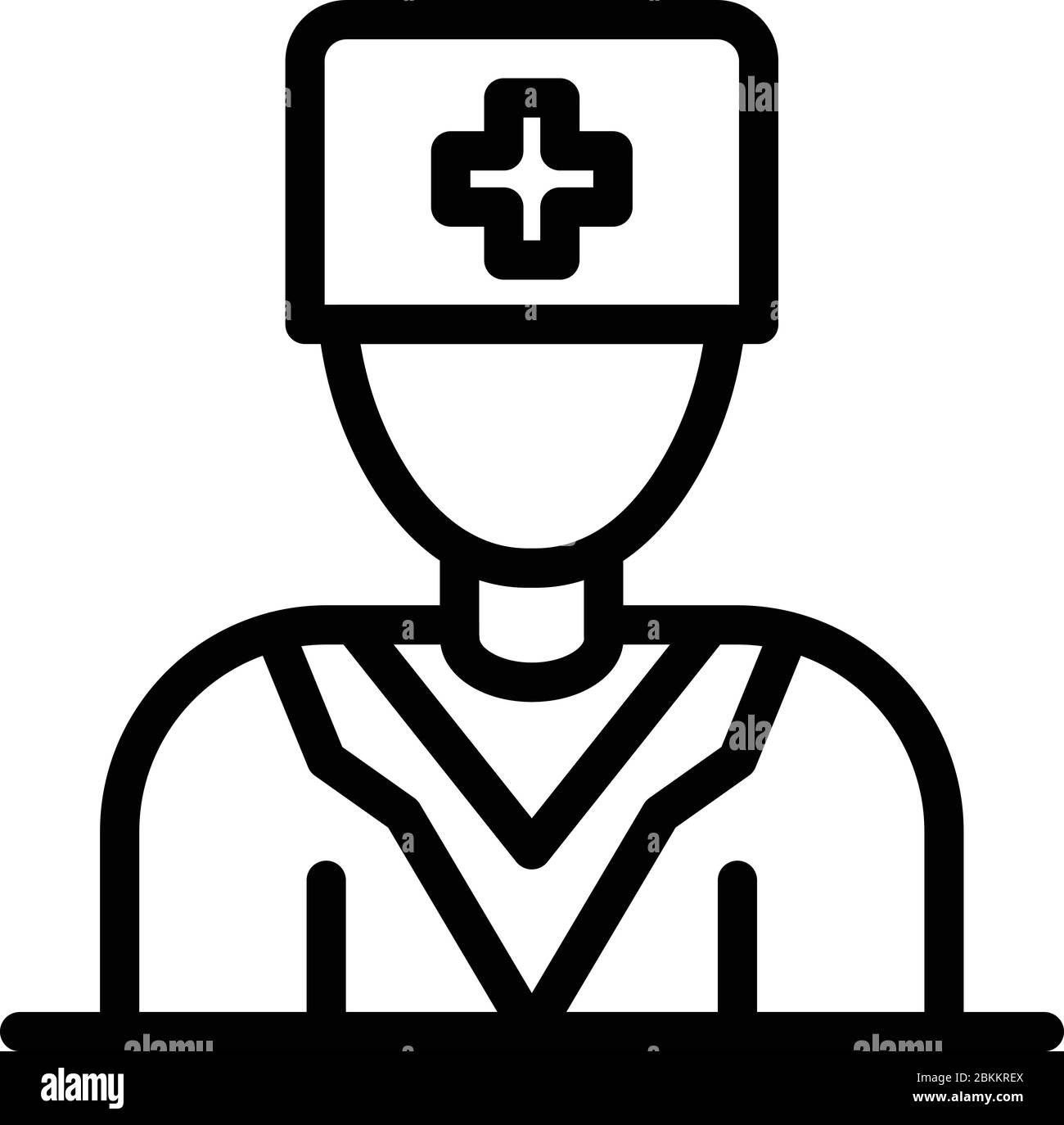 Medical staff icon, outline style Stock Vector Image & Art - Alamy