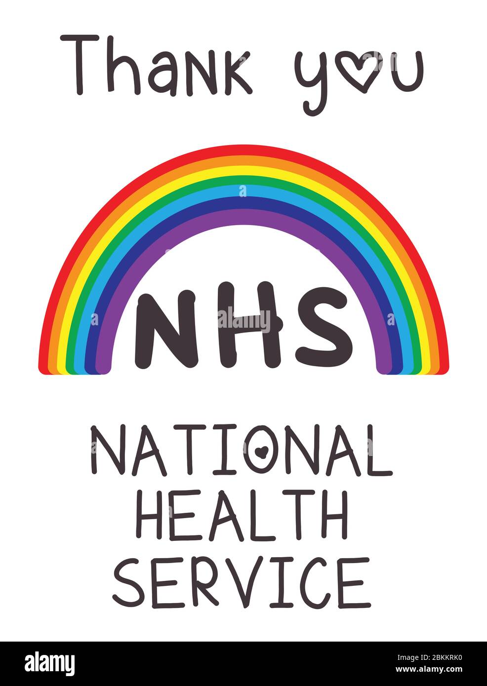 Thank you NHS rainbow vector Stock Vector Image & Art - Alamy