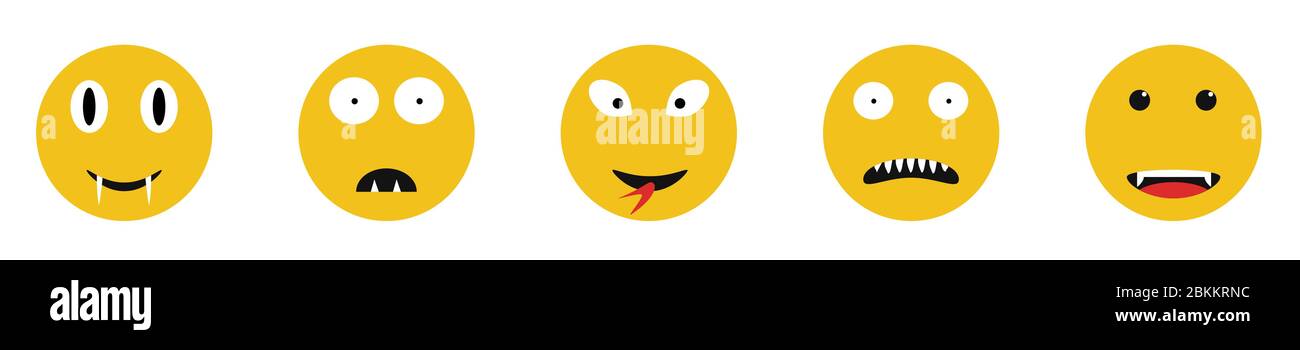 Angry Smile face icons Stock Vector Image & Art - Alamy