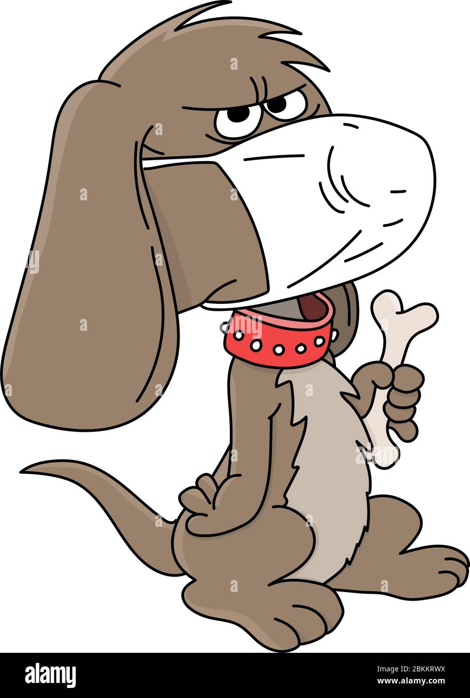 Cartoon dog wearing a protective mask against corona virus vector ...