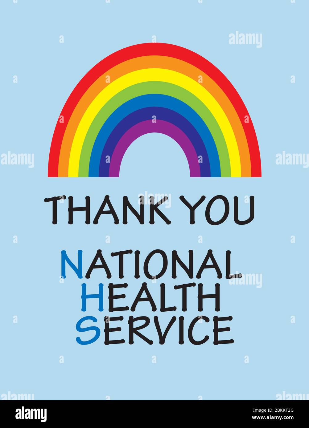Thank you NHS rainbow vector Stock Vector Image & Art - Alamy