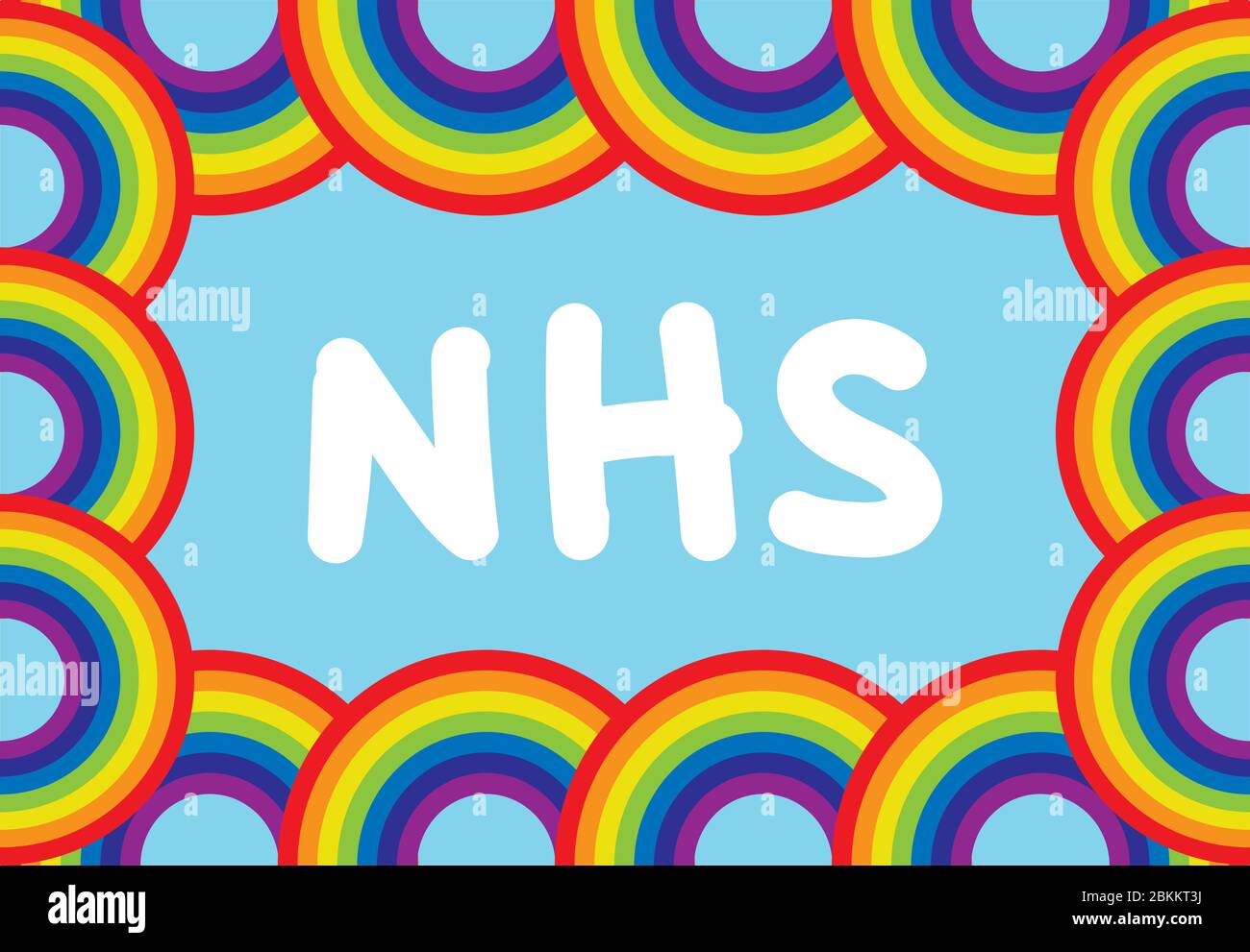Thank you NHS rainbow vector Stock Vector Image & Art - Alamy