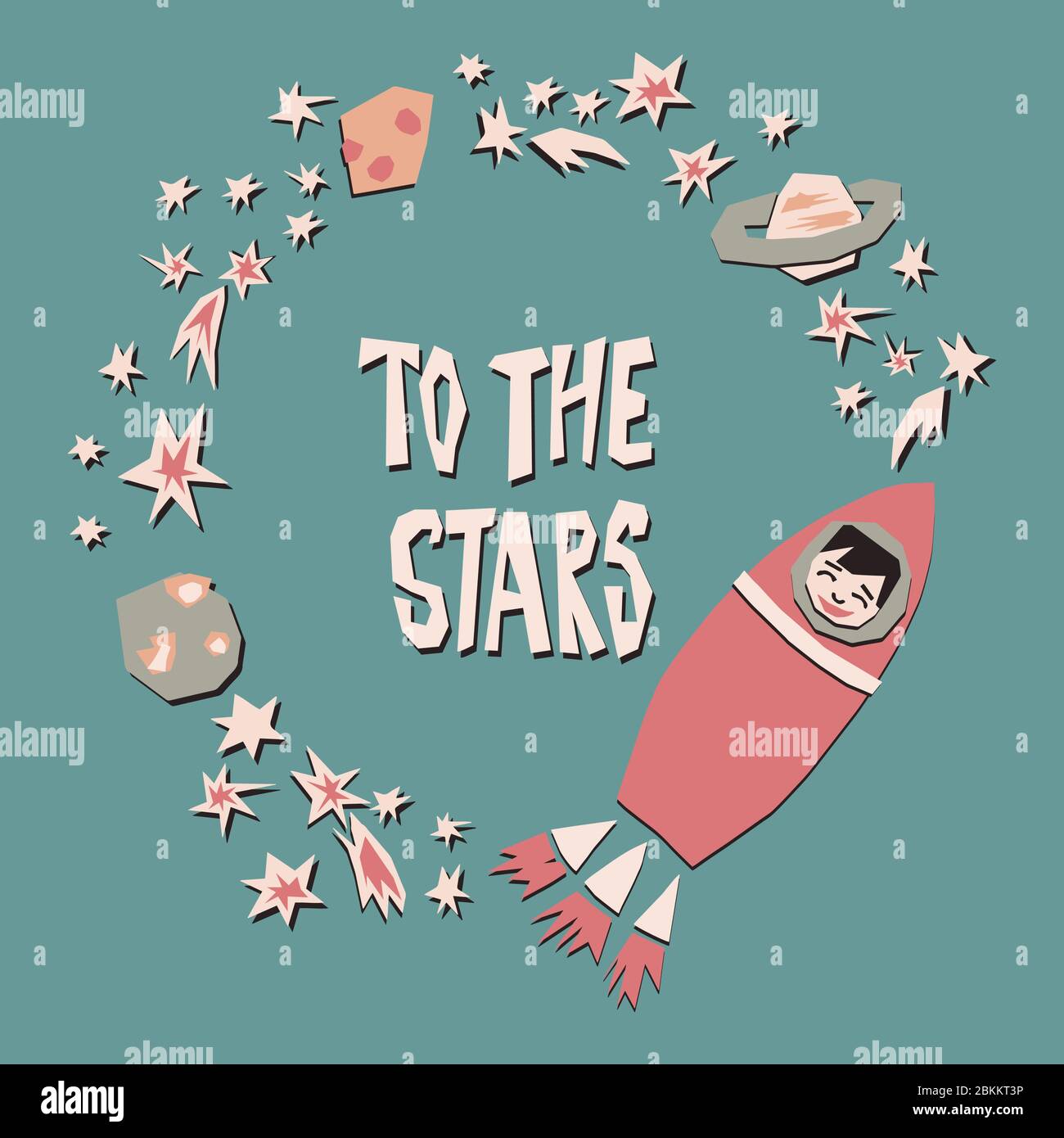 To the stars text cutout space poster Stock Vector Image & Art - Alamy