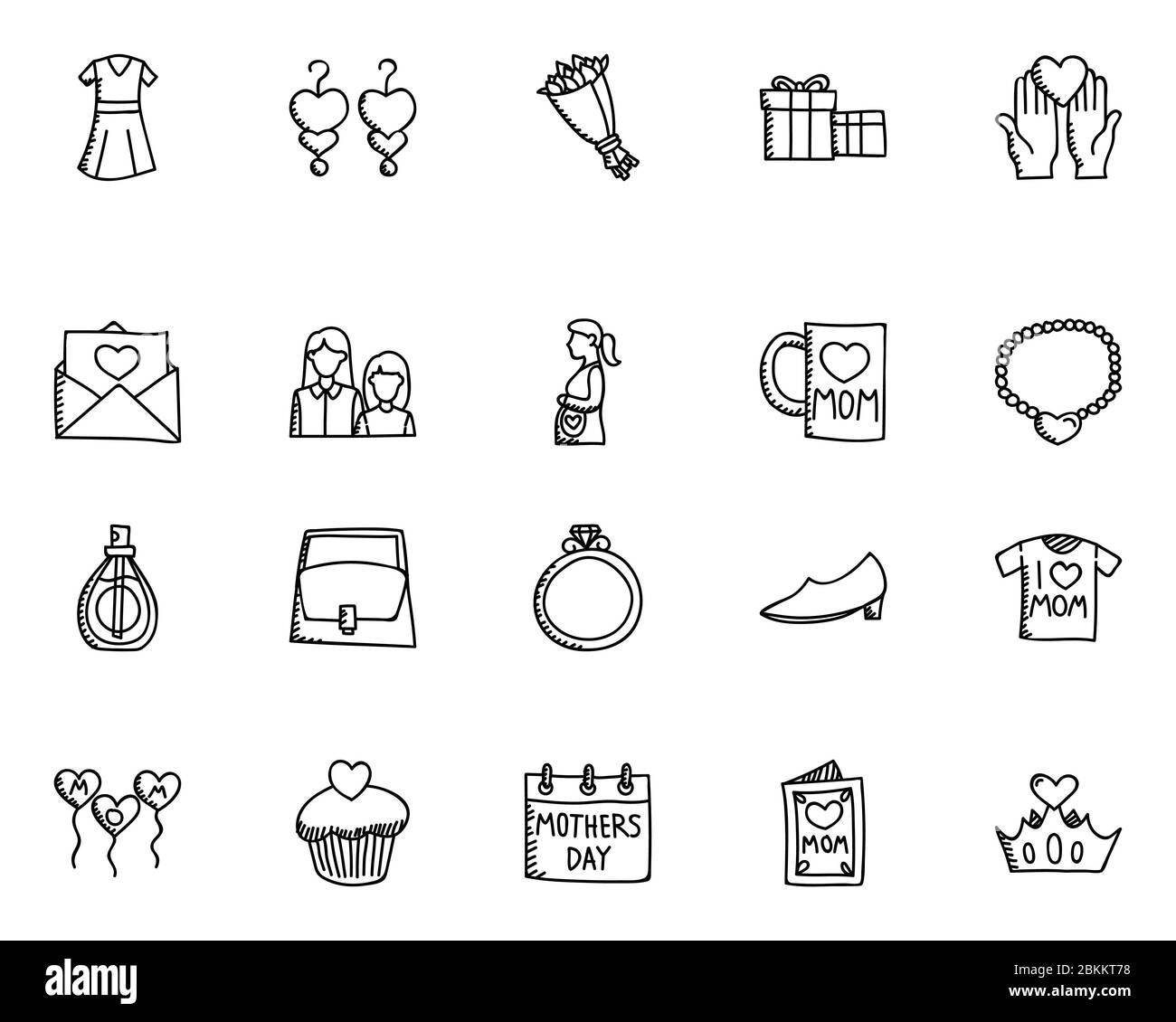 Pregnant icons collection Cut Out Stock Images & Pictures - Alamy