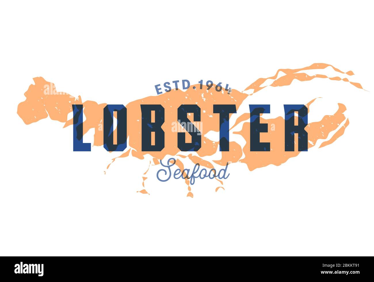fish silhouettede sign, lobster vector emblem, seafood restaurant label ...
