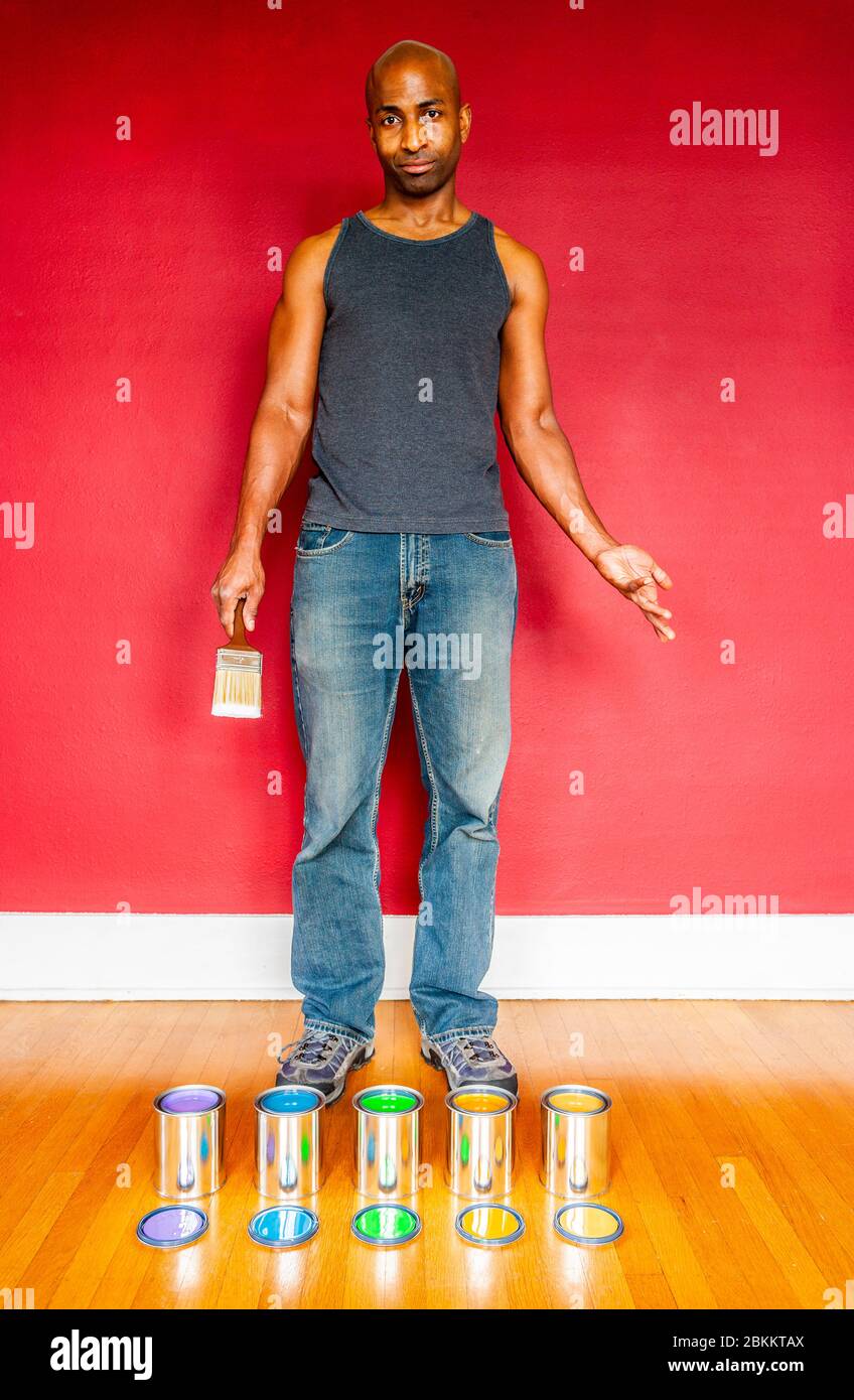 Choices. Choosing the right colors. Decisions Stock Photo - Alamy