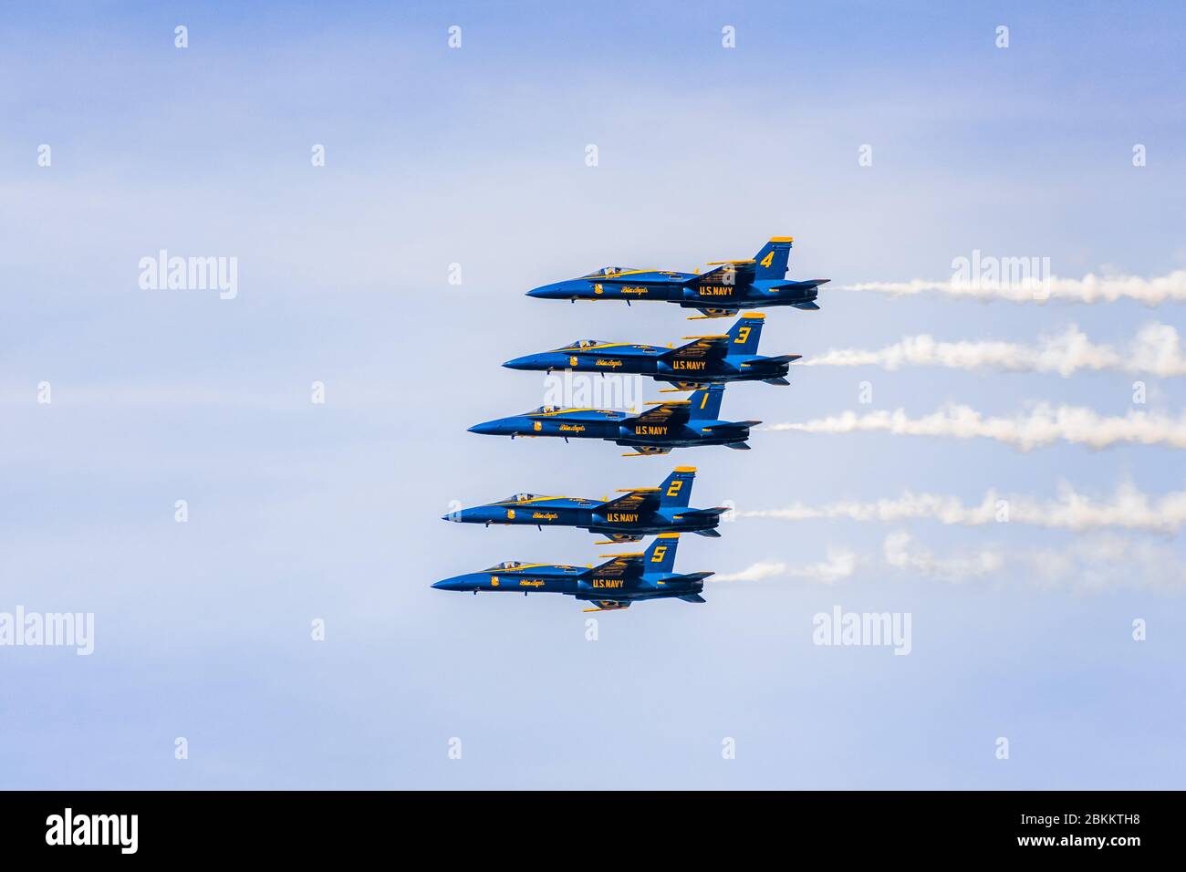 Oct 12, 2019 San Francisco / CA / USA - The Blue Angels flying in ...
